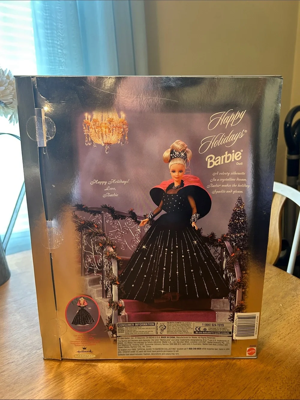 Barbie | Toys | Barbie 998 Holiday Doll In Hot Pink Cape And Black Gown ...